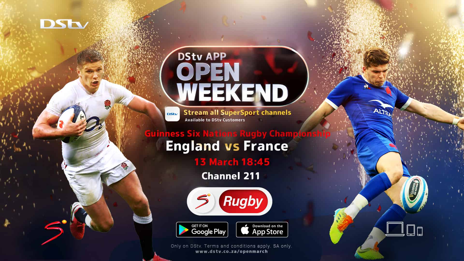 Watch all of SuperSport for one weekend only on the DStv app