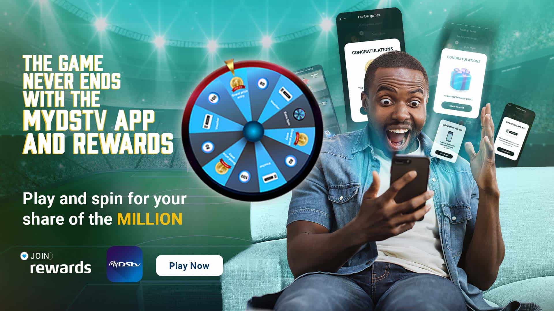 Win prizes and play games with the MyDStv App