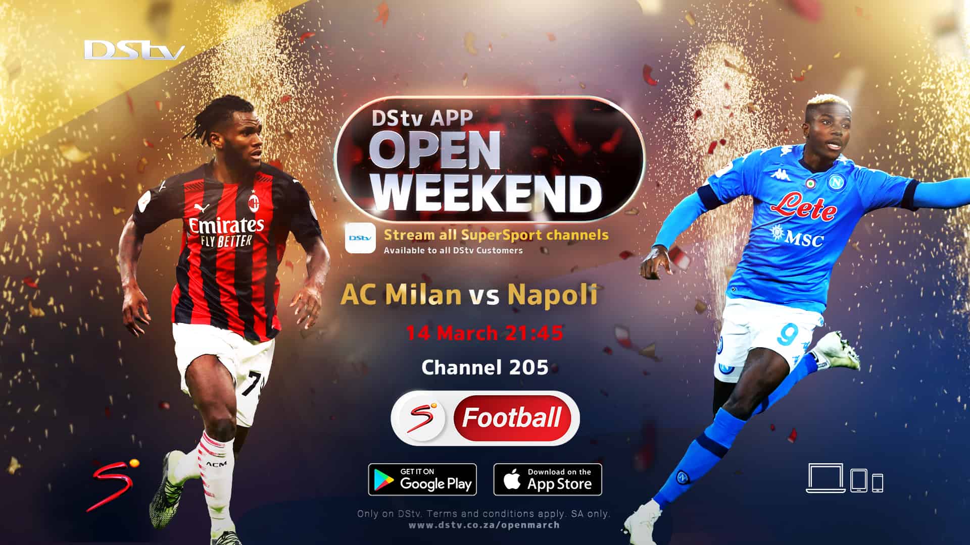 Watch all of SuperSport for one weekend only on the DStv app