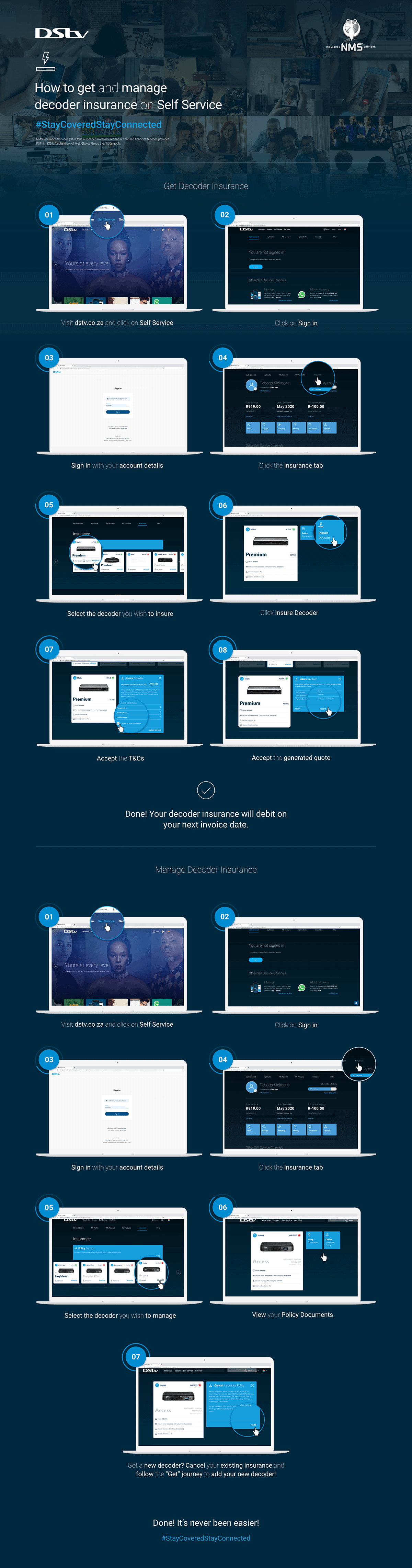 Get decoder insurance to stay covered and stay connected to DStv