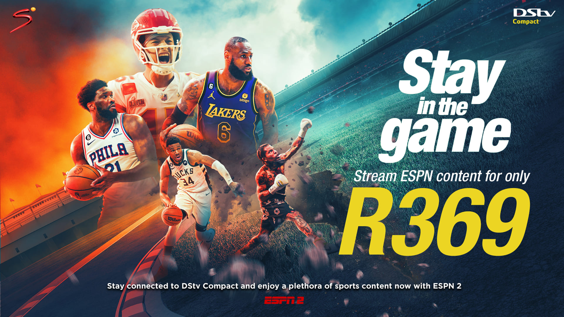 ESPN 2 is now available on DStv Compact in April