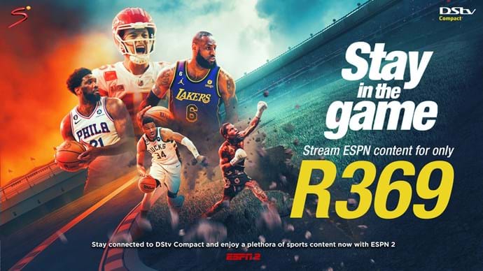 ESPN 2 is now available on DStv Compact in April
