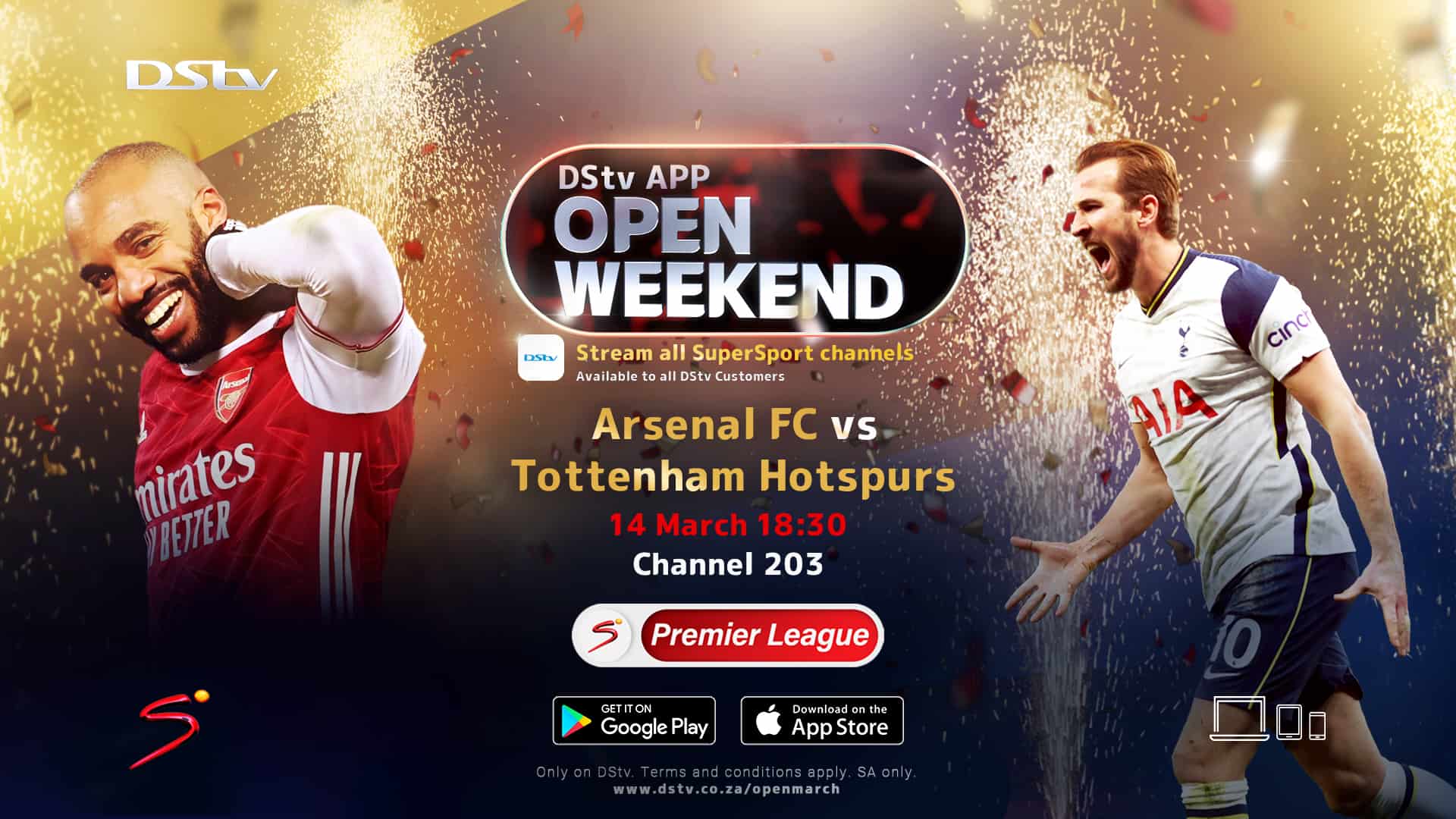 Watch all of SuperSport for one weekend only on the DStv app